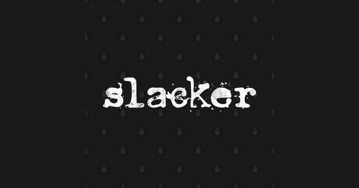 Slacker - 90s Style Typographic Font Design - Slacker - T-Shirt | TeePublic