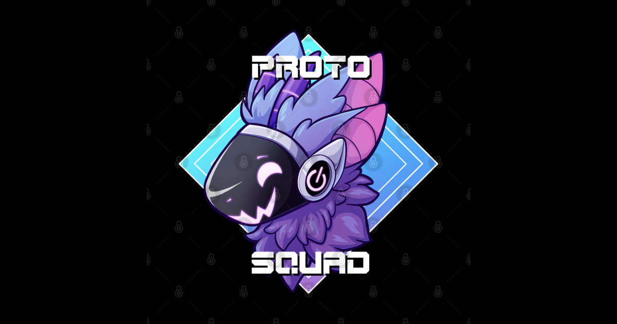 Proto Squad With Text - Protogen - Sticker | TeePublic