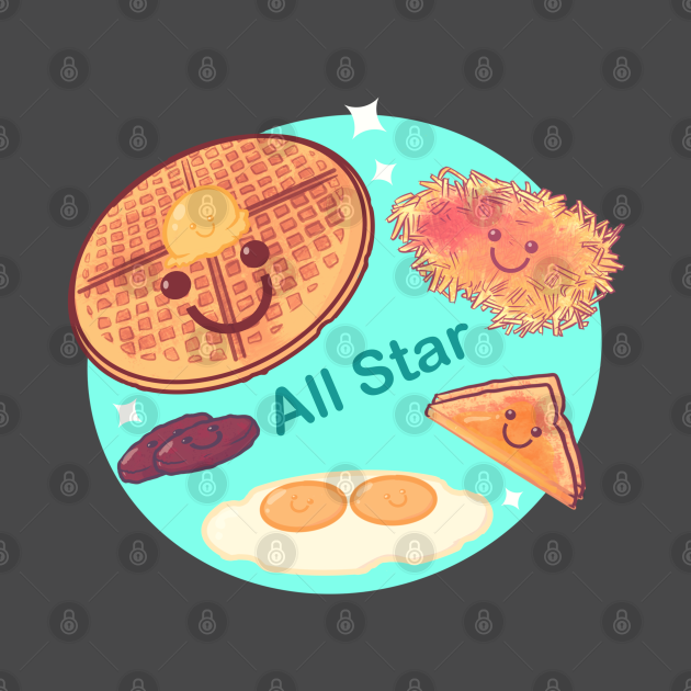 All Star Breakfast - Waffle House - T-Shirt | TeePublic