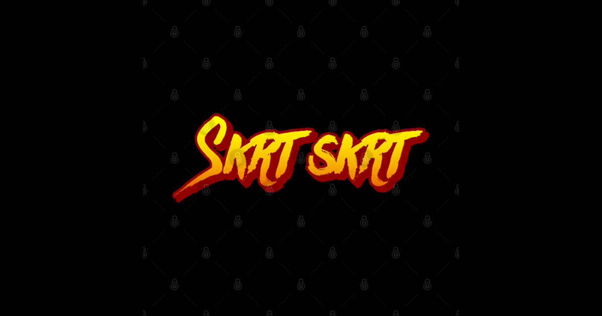 SKRT SKRT!! Yellow Graffiti - Skrt Skrt - Sticker | TeePublic