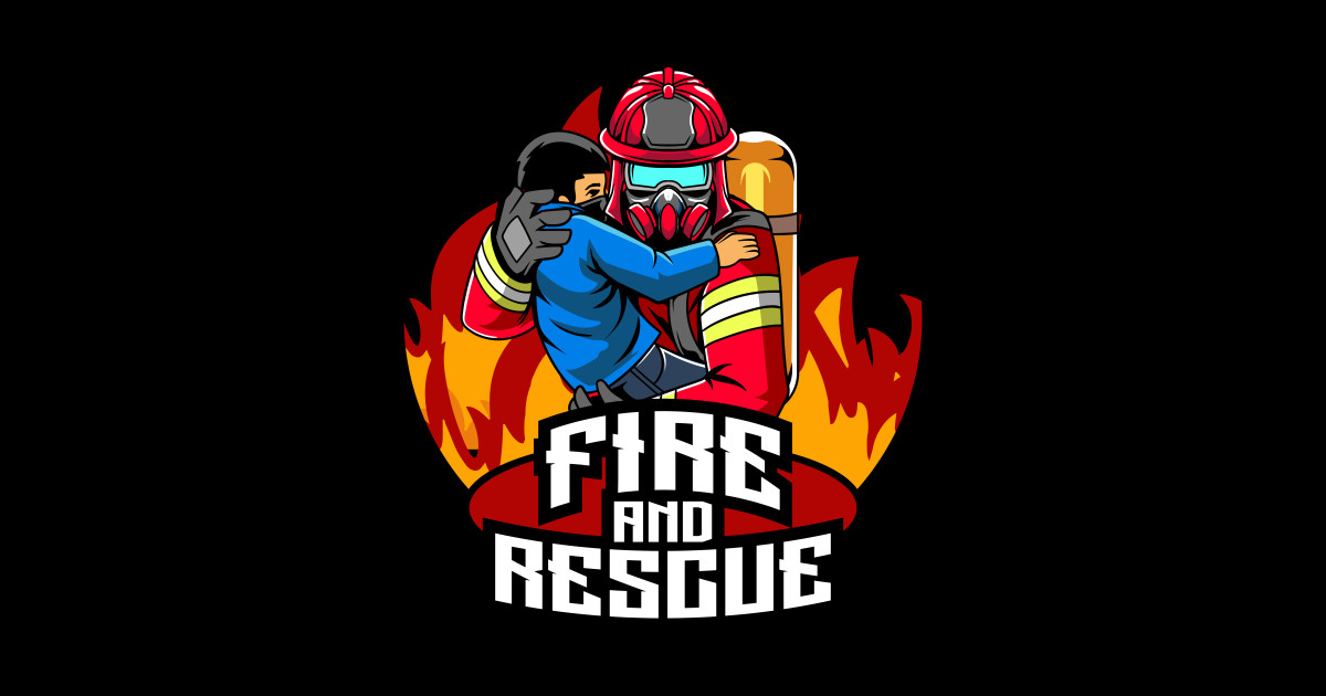 Fire and Rescue - Fire And Rescue - Sticker | TeePublic