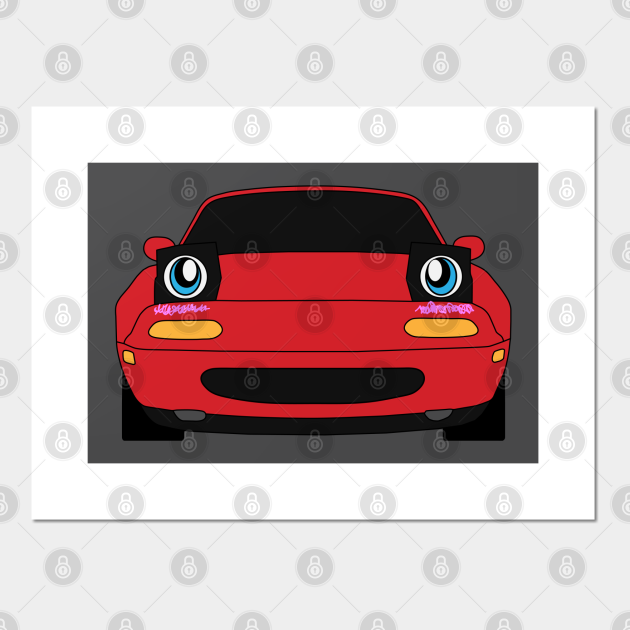 Anime Miata - Kawaii - Miata - Posters and Art Prints | TeePublic