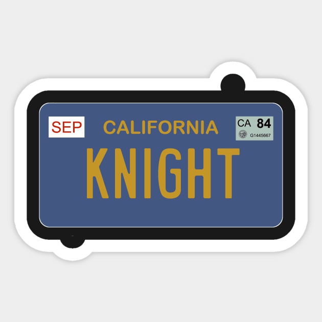 Knight Rider license plate - Knight Rider - Sticker | TeePublic