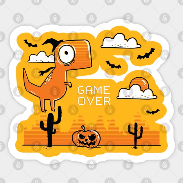 Game Over Dinosaur - Dinosaurs Cute - Sticker | TeePublic