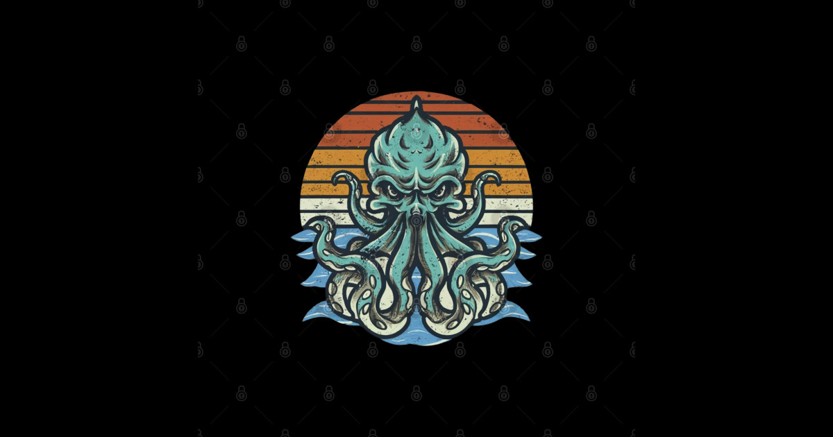 Vintage Kraken Design - Kraken Octopus Design - Posters and Art Prints ...