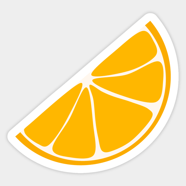 Orange Wedge (white background) - Orange Wedge - Sticker | TeePublic