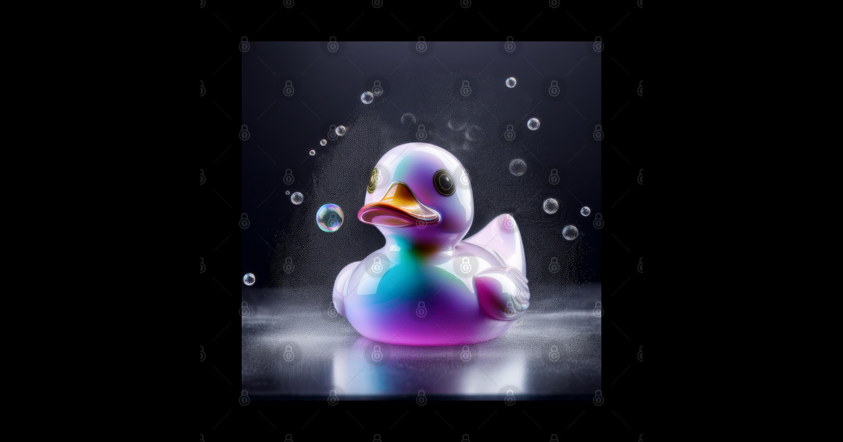 Sparkling rubber duck - Duck - Sticker | TeePublic