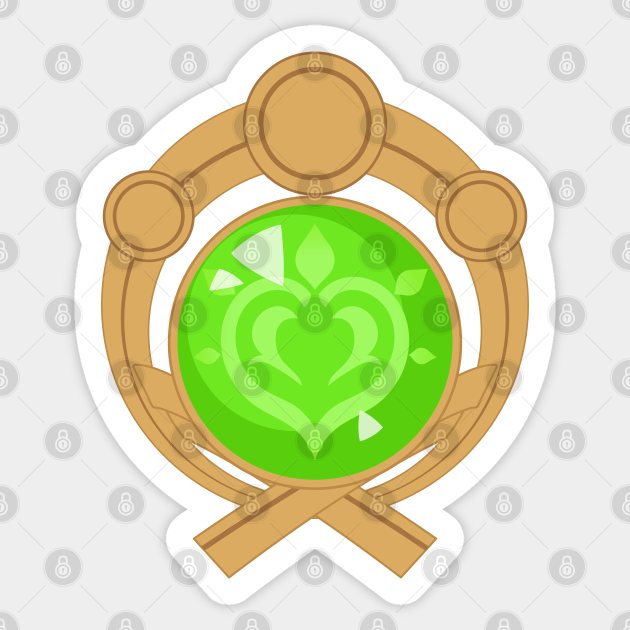 Genshin Impact Inazuma Vision - Dendro - Genshin - Sticker | TeePublic