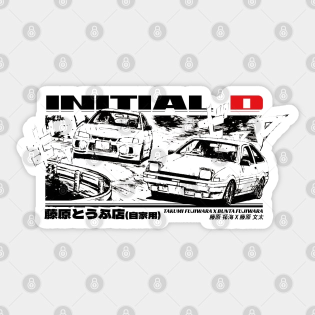 Initial D AE86 - Street Wear Design White - Initial D - Sticker | TeePublic