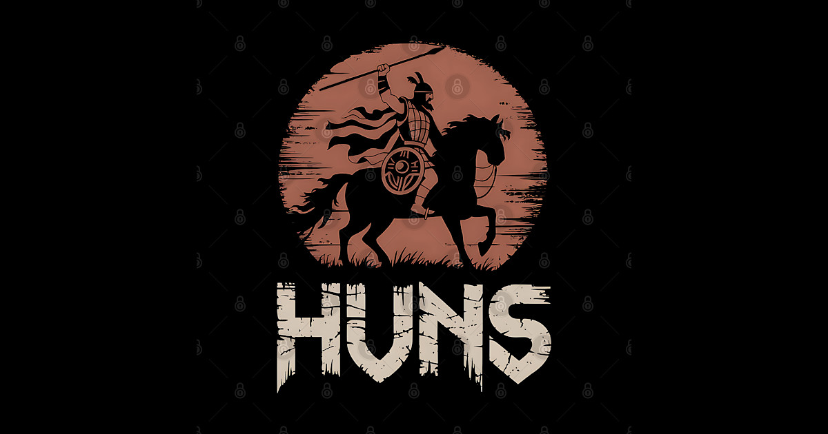 The Huns Dark Ages History Hunnic Warrior - History - Sticker | TeePublic