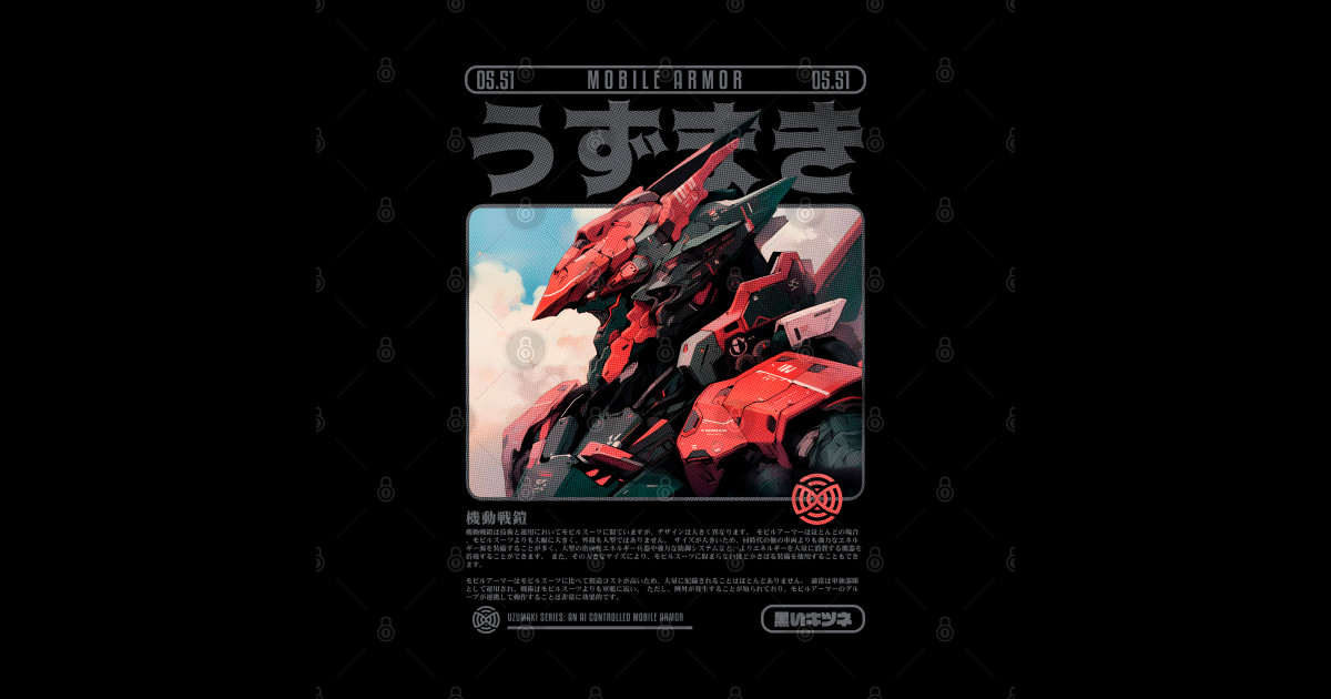MECHA ARMOR MODEL UZUMAKI | ANIME DESIGN | VARIANT - Mecha - Sticker ...