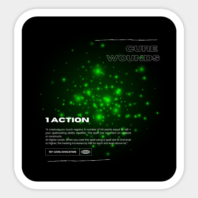 Cure Wounds Dnd 5e Spells Tarot Card Dungeons and Dragons Gift - Dnd ...