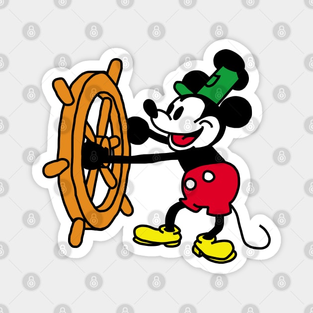Steamboat Willie 1928 Color - Steamboat Willie - Magnet | TeePublic