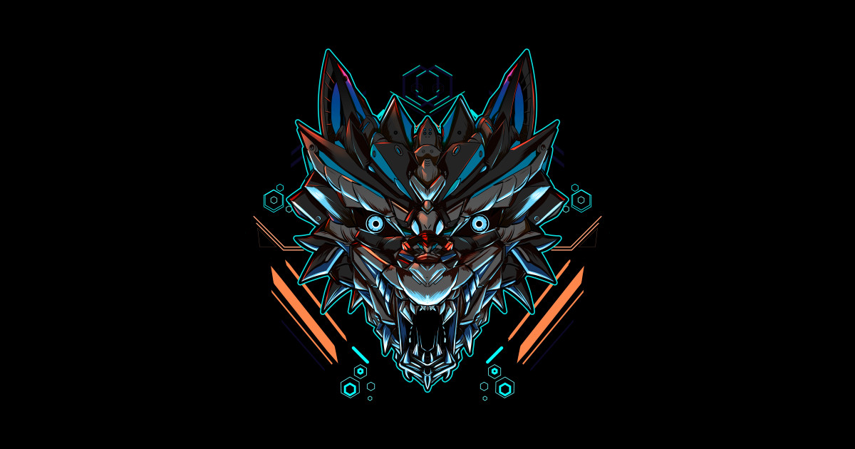Dragon werewolf mecha - Werewolf - Sticker | TeePublic