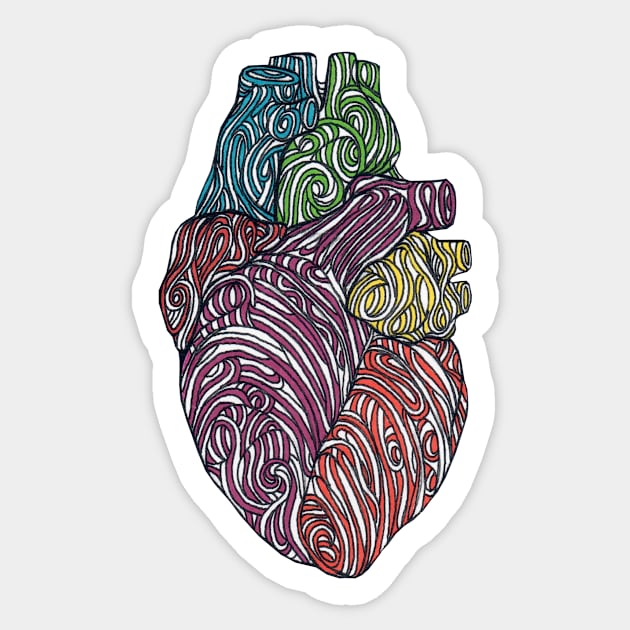 Human Heart - Heart - Sticker | TeePublic