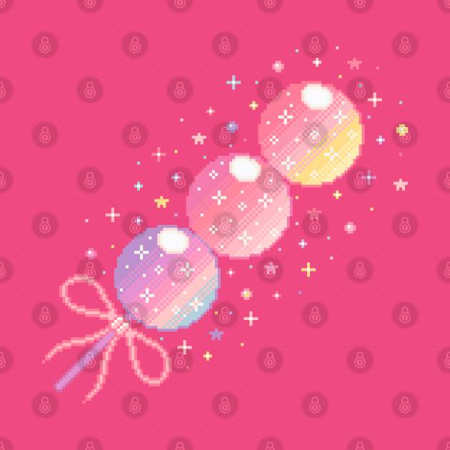 Mochi Pixel Art - Anime - T-Shirt | TeePublic
