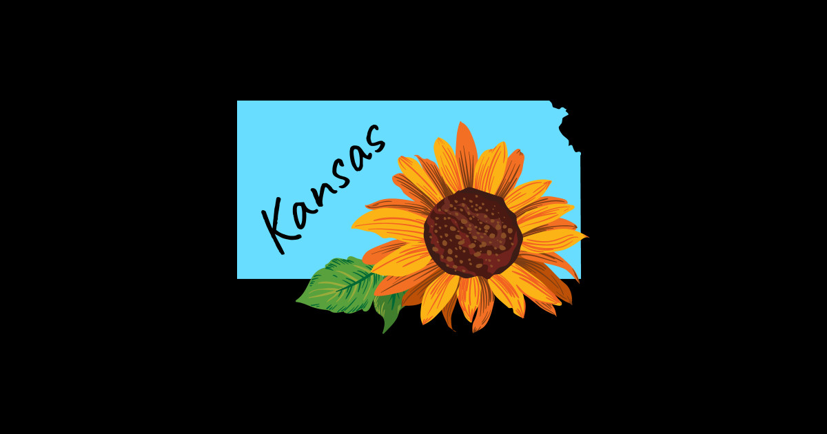 Kansas Sunflower State Flower - Kansas - Sticker | TeePublic