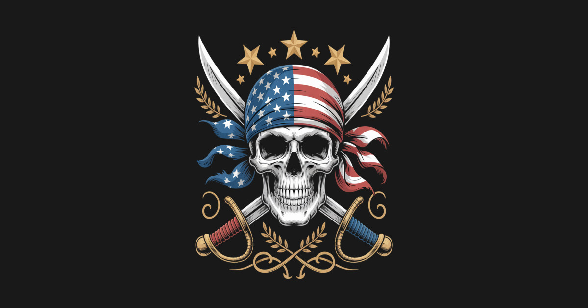 Pirate American Flag USA - Pirate American Flag Usa - T-Shirt | TeePublic