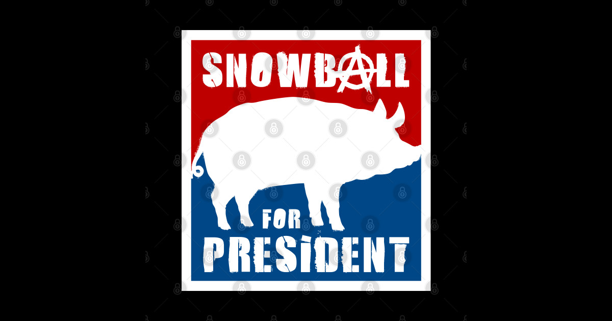 Orwell - Animal Farm - Snowball for President - Orwell - Sticker ...