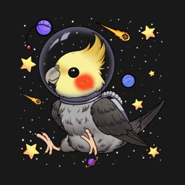 Cosmic Aviator: The Spacefaring Cockatiel - Cockatiel - T-Shirt | TeePublic