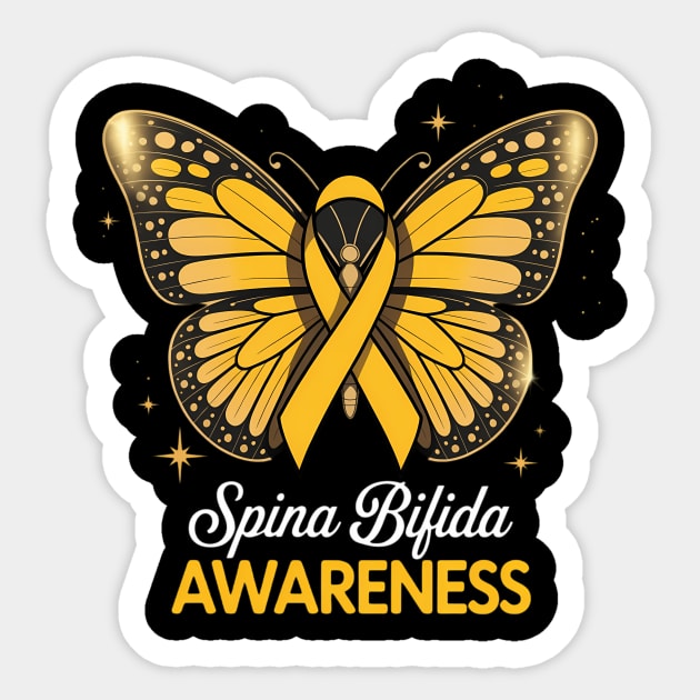 Spina Bifida Butterfly Yellow Ribbon Spina Bifida Awareness - Spina ...