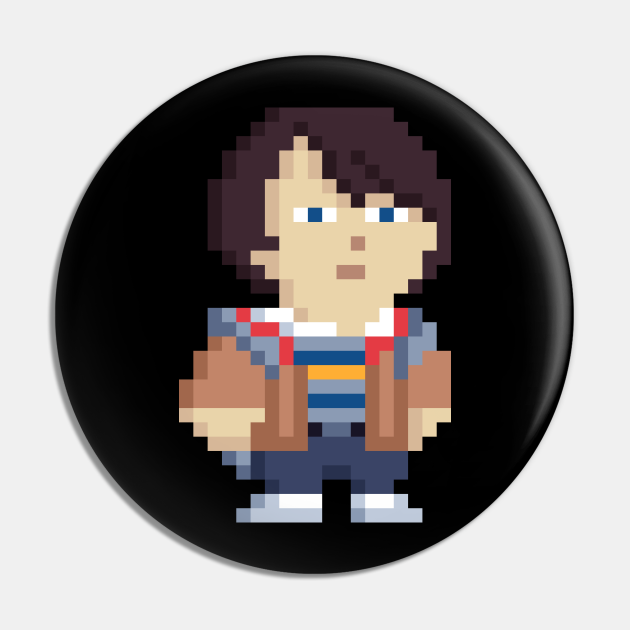 Mike Pixel 8bit - Stranger Things - Pin | TeePublic