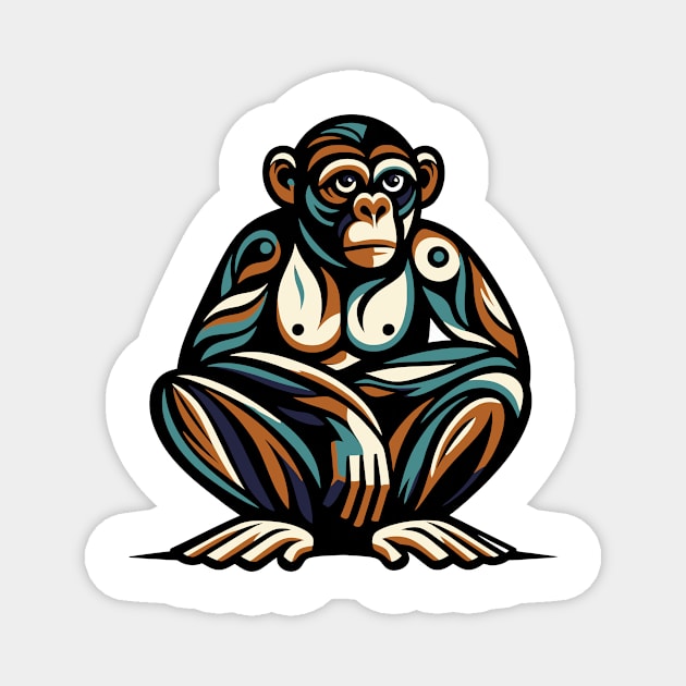 Pop art monkey illustration. cubism illustration of monkey - Pop Art ...