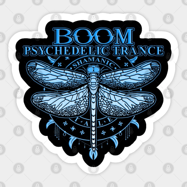 boom - psychedelic trance - Psytrance - Sticker | TeePublic