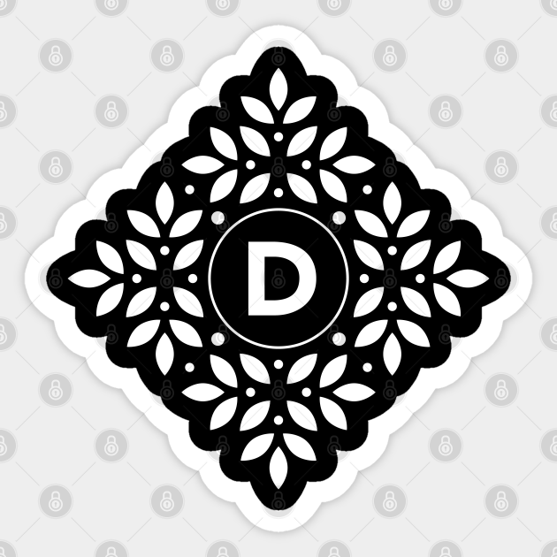Monogram letter D - Monogram - Sticker | TeePublic