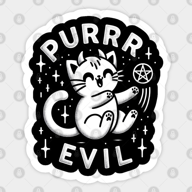 Pure Evil Satanic Cat - Satanic Cat - Sticker | TeePublic