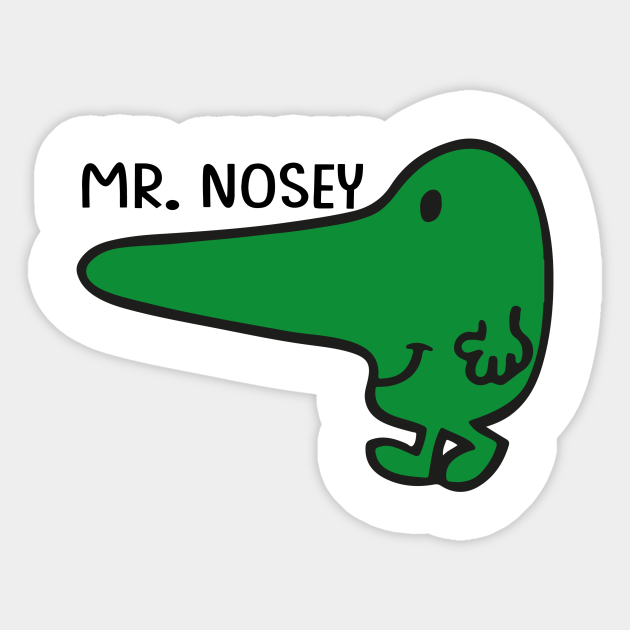 MR. NOSEY - Little Miss - Sticker | TeePublic