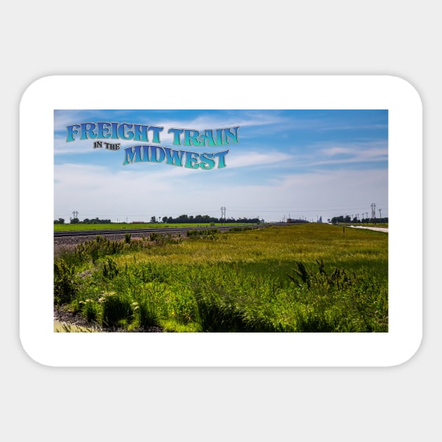 Freight Train in the Midwest - Freight Train - Sticker | TeePublic