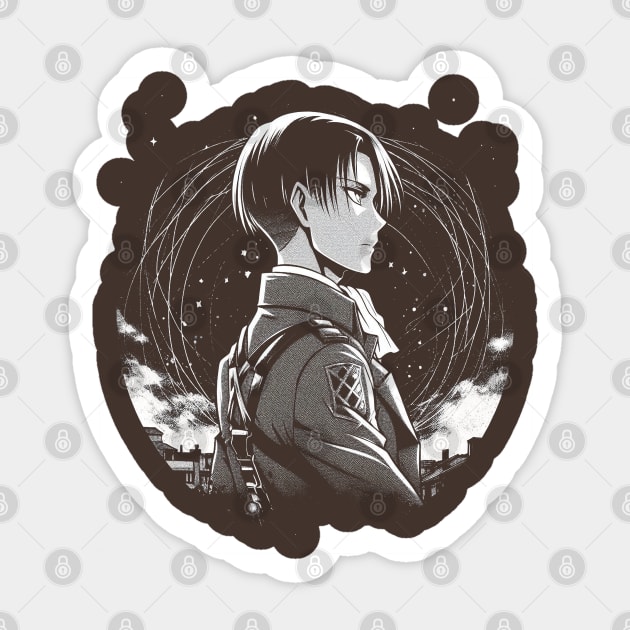 Levi Ackerman (Negative Art) - Levi Ackerman - Sticker | TeePublic