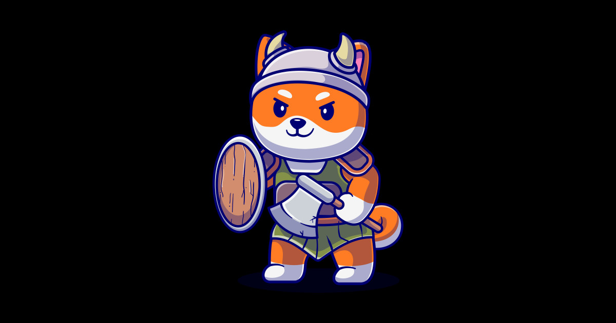 Cute Shiba Inu Dog Knight Viking Cartoon - Cute Shiba Inu Dog Knight ...
