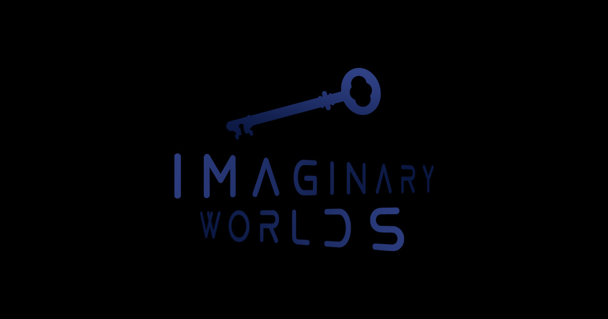 Imaginary Worlds classic logo title - Fantasy - Sticker | TeePublic