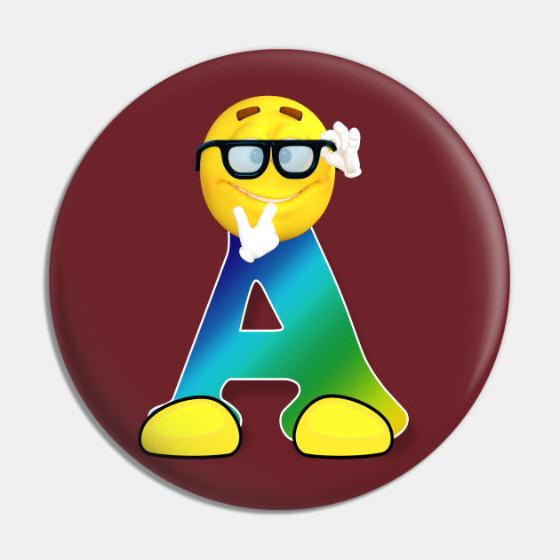 Letter A Alphabet Smiley Monogram Face Emoji Shirt for Men Women Kids ...