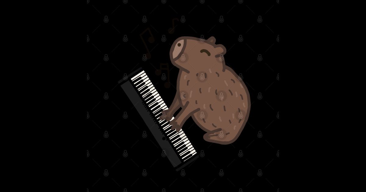 Keyboard Capybara - Keyboard - Magnet | TeePublic