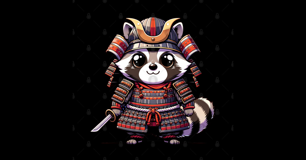 Kawaii samurai ferret - Samurai - Sticker | TeePublic