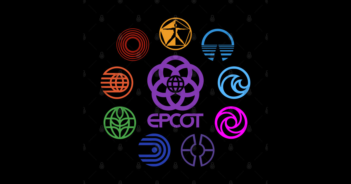 EPCOT Retro Logos - Epcot Logos - Sticker | TeePublic