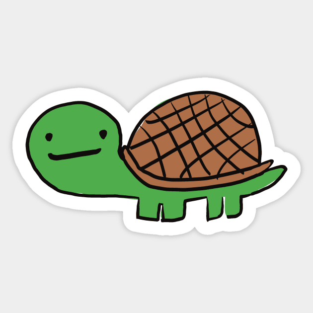 Smiling Meh Turtle - Smiling Turtle - Sticker | TeePublic