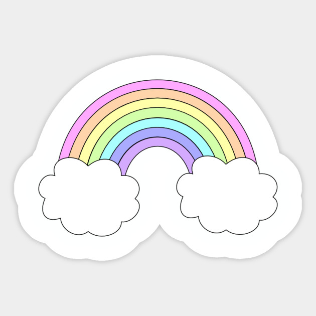 Pastel Rainbow 2- bigger - Rainbow - Sticker | TeePublic