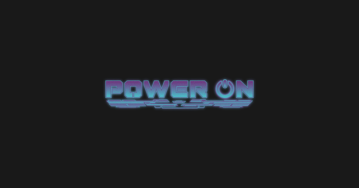 Power On Logo 1 - Poweron - T-Shirt | TeePublic