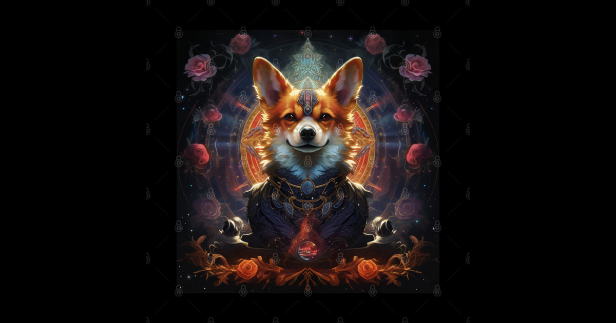 Corgi God - Corgi - Sticker | TeePublic