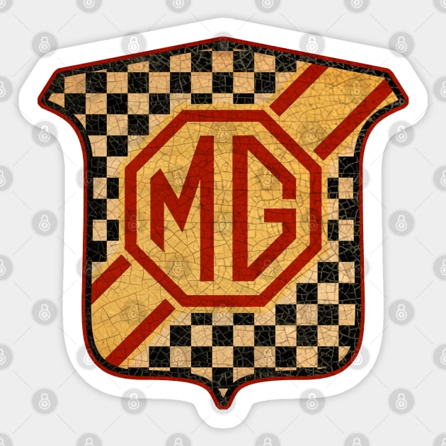 Vintage MG Car club badge - Mg - Sticker | TeePublic