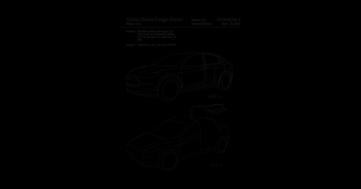 Tesla Model X Electric Car Vintage Patent Drawing - Tesla Model X ...