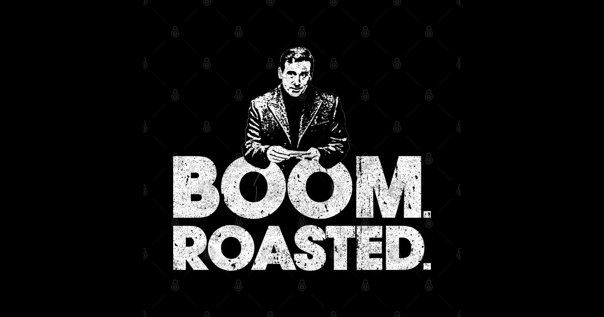 Boom Roasted Michael Scott The Office Sticker Teepublic