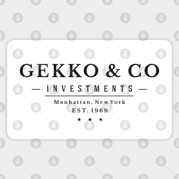 Gekko & Co - Investments - modern vintage logo - Gordon Gekko - Sticker ...