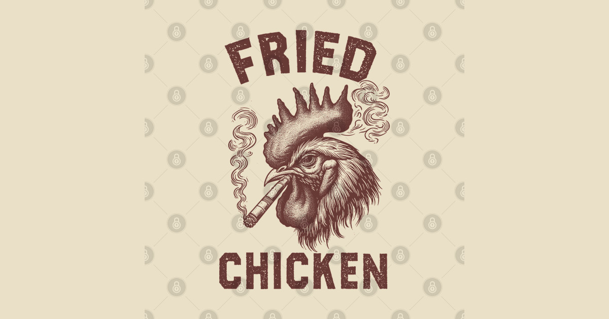 Fried chicken; funny; humor; humorous; silly; chicken; smoking; joint ...