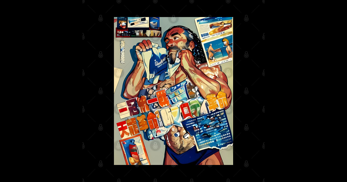 Anime Bruiser Brody - Bruiser Brody - Sticker | TeePublic