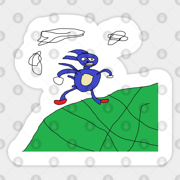 sanic hegehog meme [Sonic Parody] - Sanic - Sticker | TeePublic